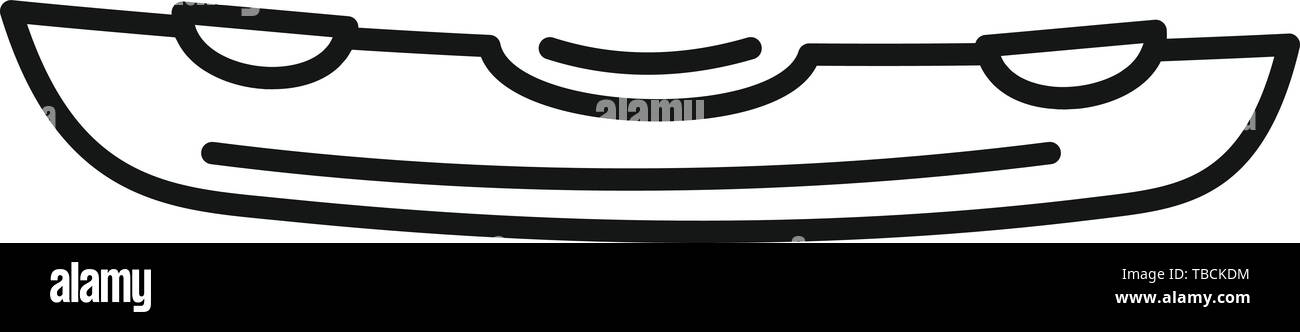 Side view kayak icon. Outline side view kayak vector icon for web ...