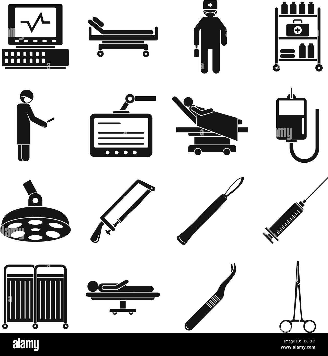 Operating room top view Stock Vector Images - Alamy