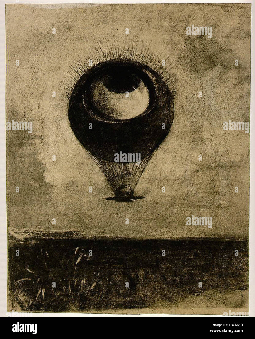 Odilon Redon - Eye Balloon 1898 Stock Photo - Alamy