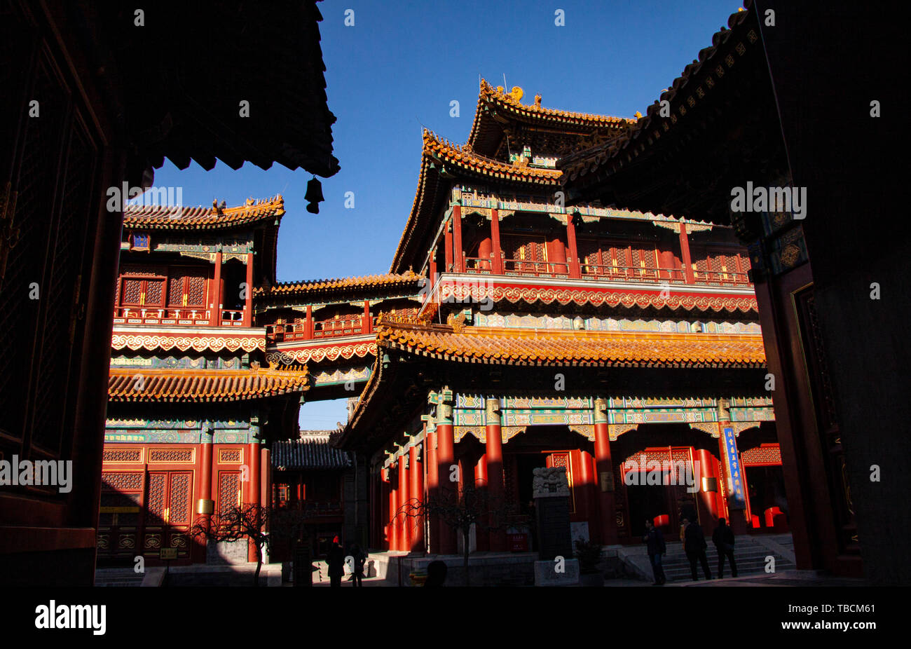 The Lama Temple Yonghegong in Beijing, China founded in 1694. The ...