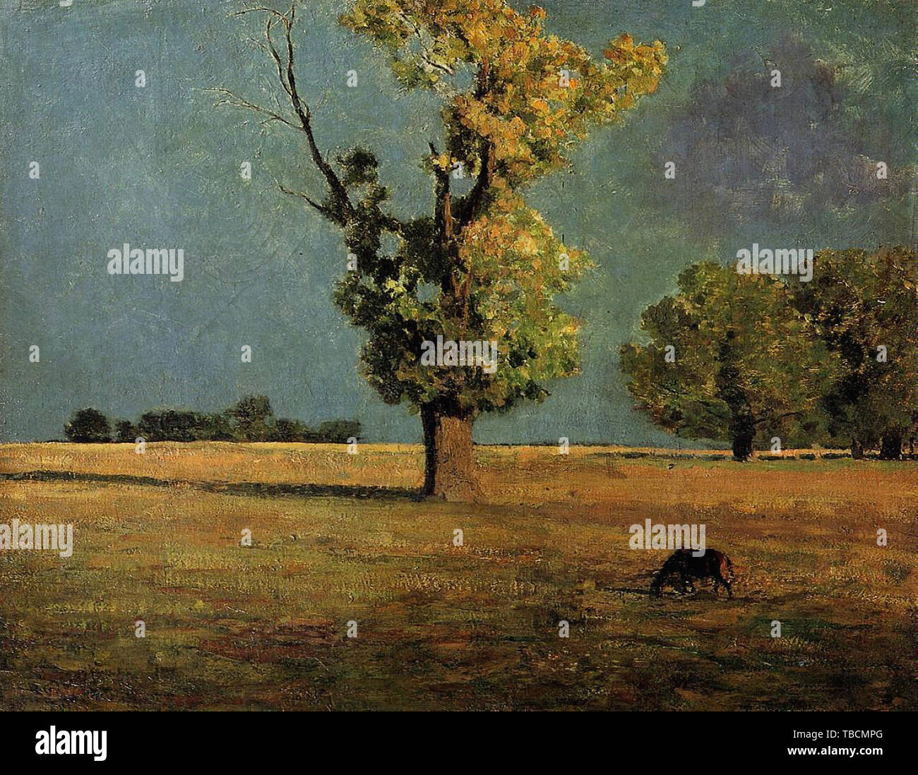 Odilon Redon - Peyrelebade Landscape C 1868 Stock Photo - Alamy