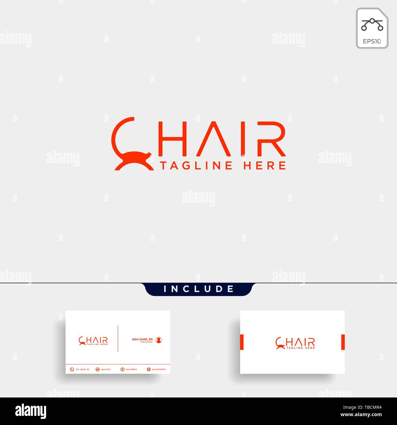 chair logo design vector icon illustration icon element isolated Stock ...