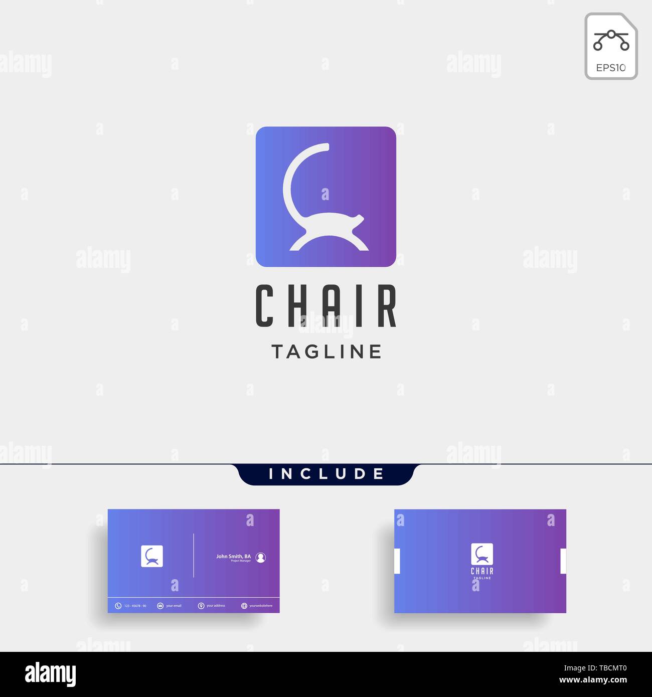 chair logo design vector icon illustration icon element isolated Stock ...