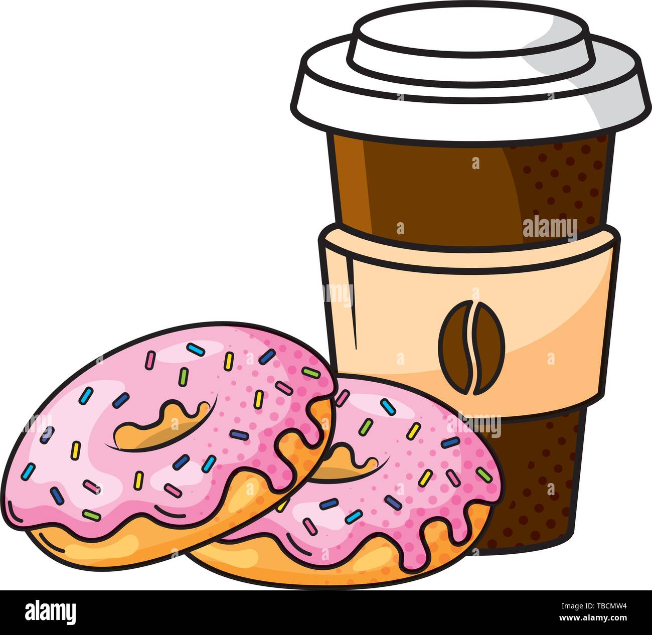 Donuts And Coffee Clipart