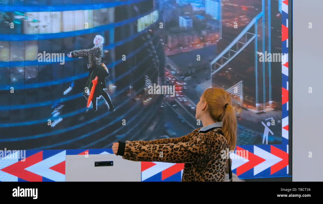 Large screen augmented reality experience Stock Photo - Alamy