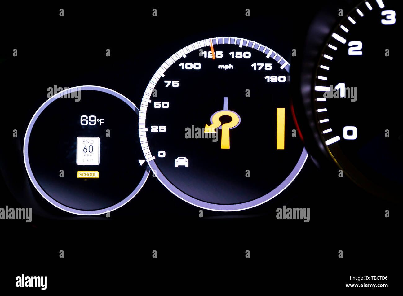 Speed limit warning sign light measure car hi-res stock photography and ...