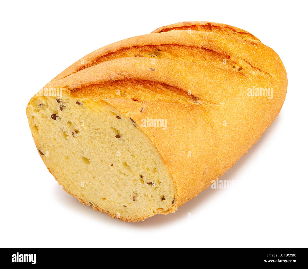 sliced bread path isolated on white Stock Photo - Alamy