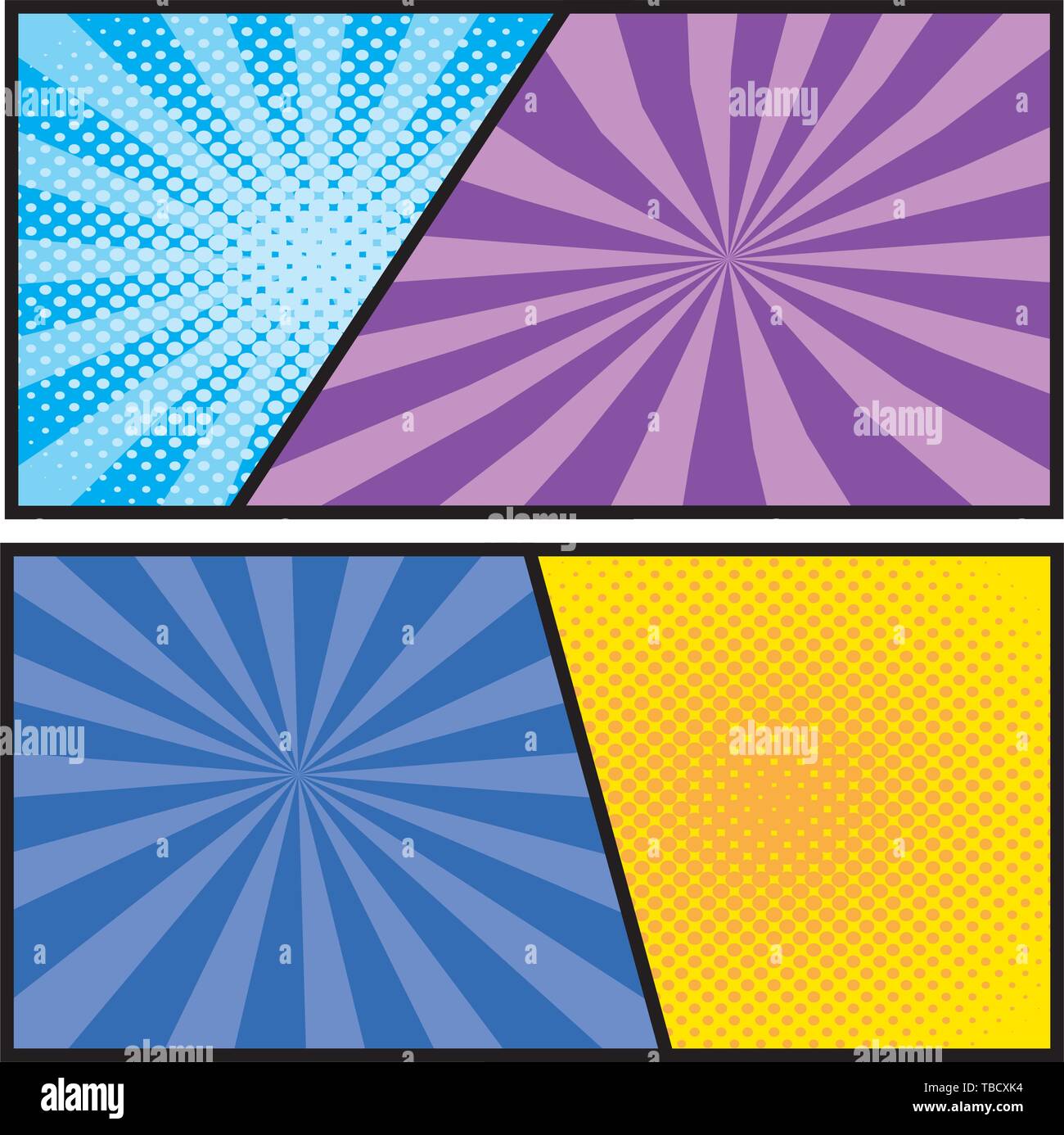 rays with dots background pop art comic cartoon vector illustration ...