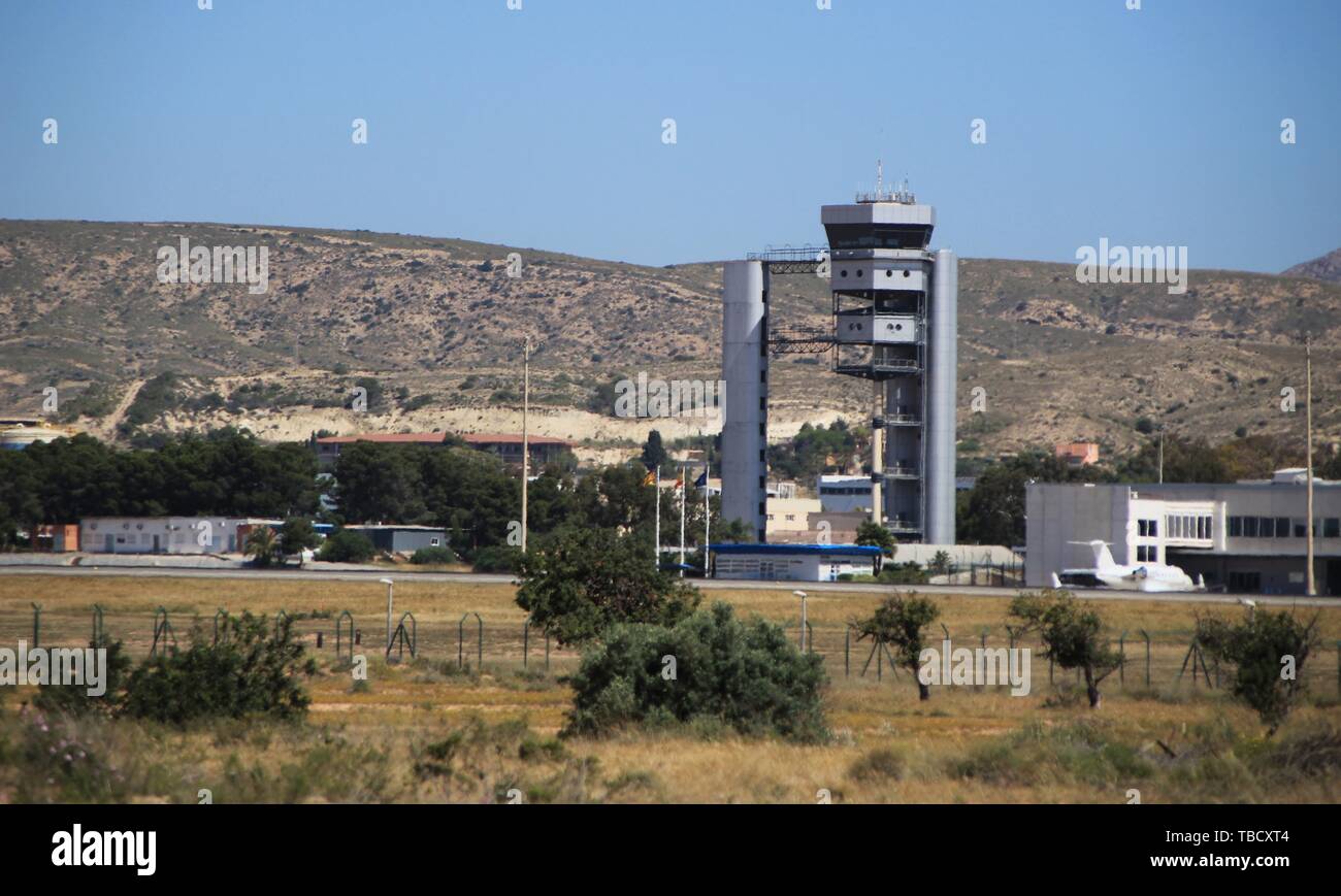 El Altet, Elche, Alicante, Spain- May 30, 2019: Panoramic view of the ...
