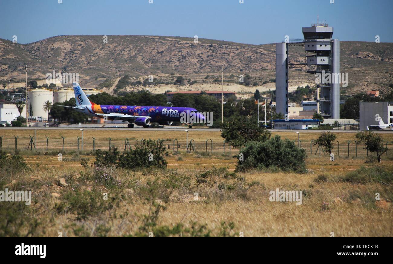 El Altet, Elche, Alicante, Spain- May 30, 2019: Panoramic view of the ...