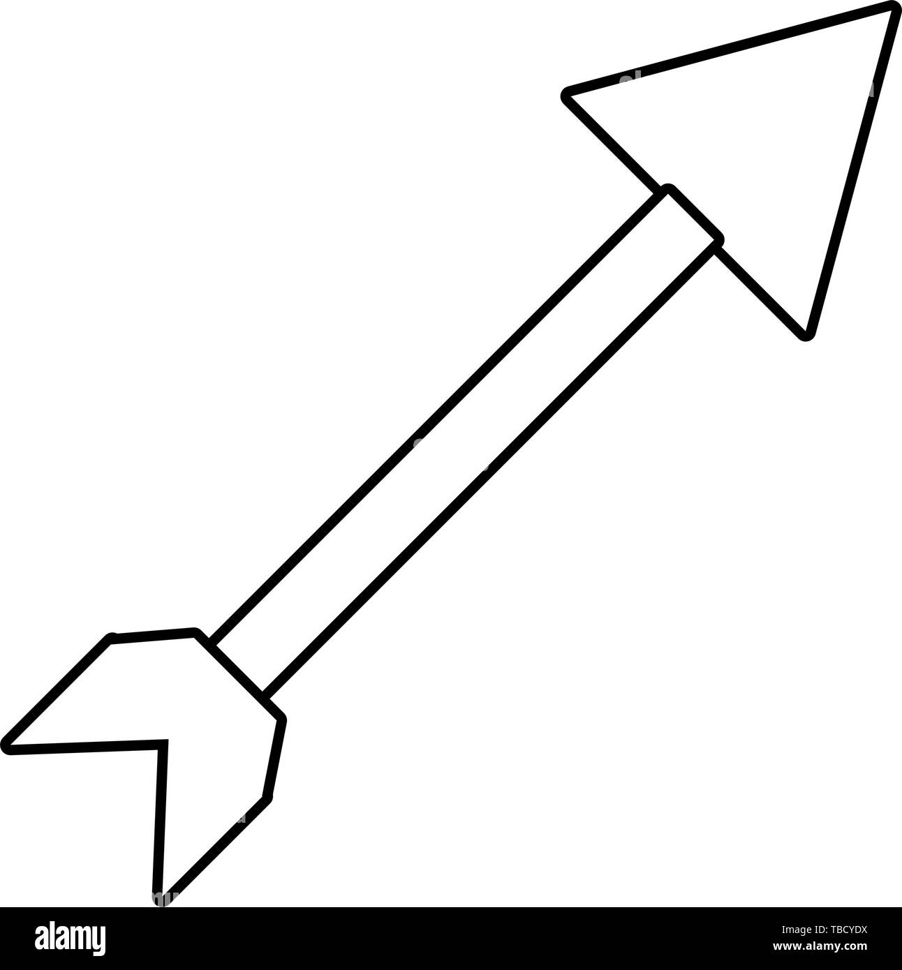 Arrow with feather design, Weapon archery native direction and hunter ...