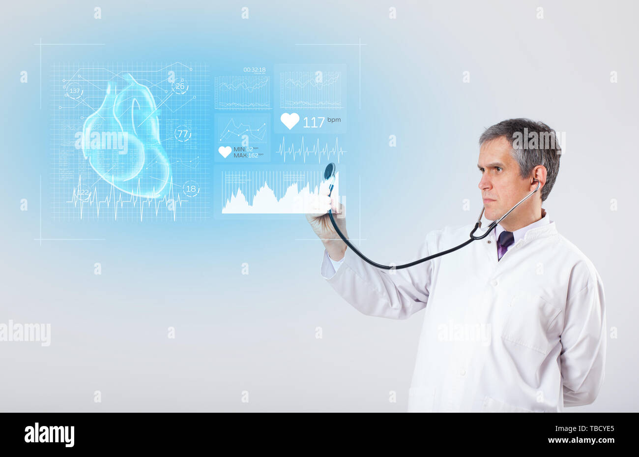 Experienced cardiologist presenting the test results Stock Photo - Alamy