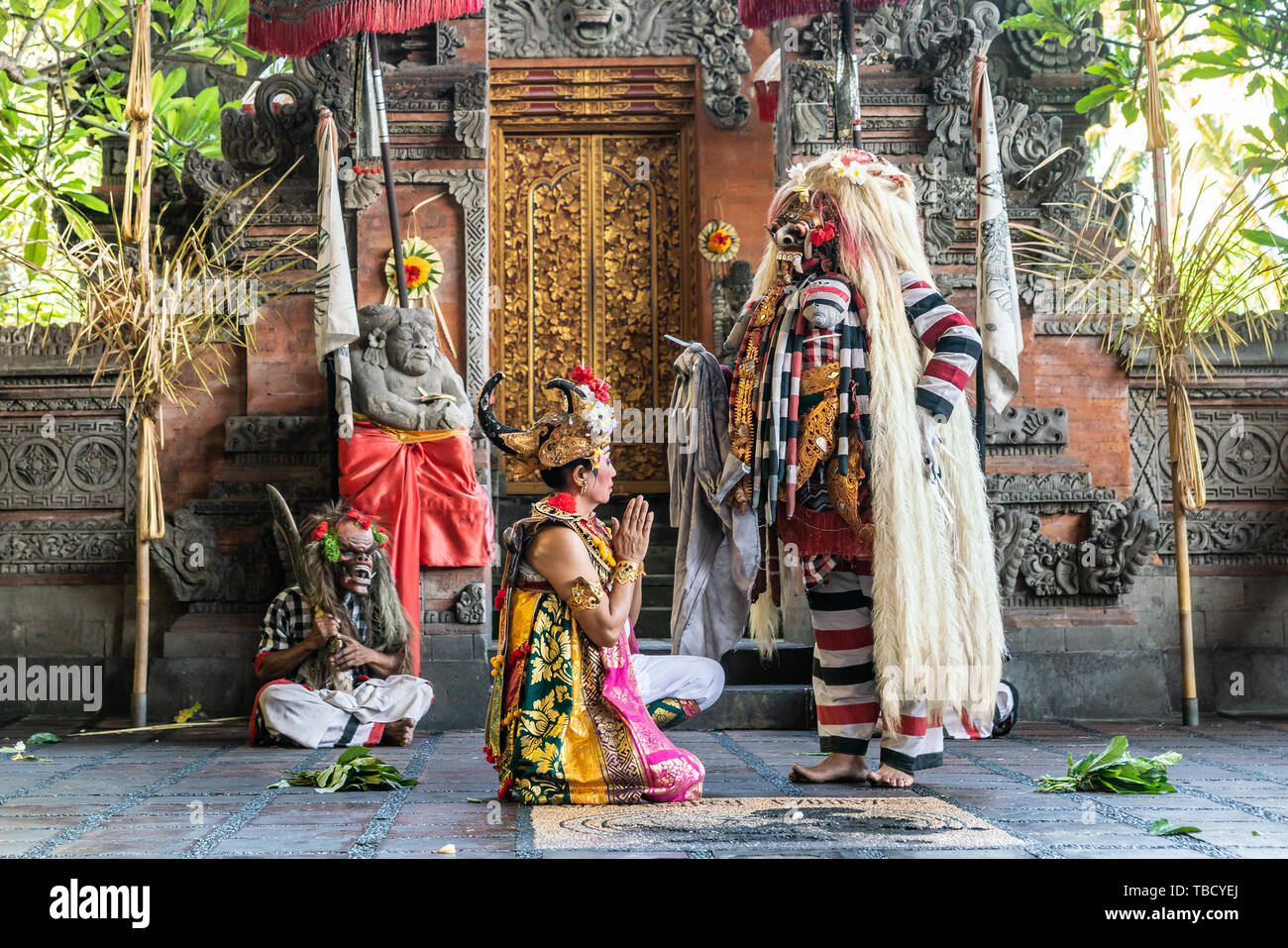 Banjar Gelulung, Bali, Indonesia - February 26, 2019: Mas Village. Play ...
