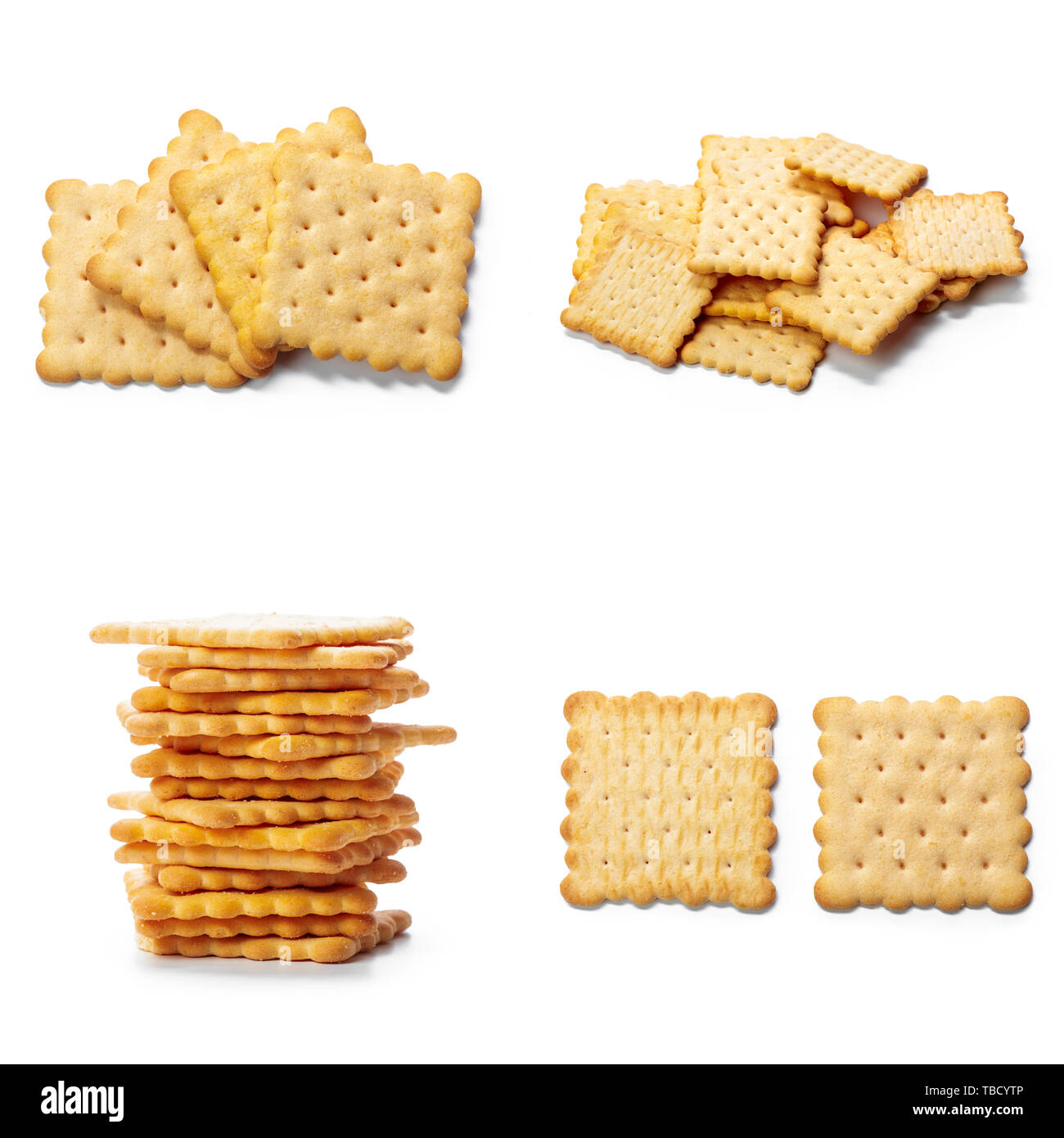 Collage of Crackers isolated Stock Photo - Alamy