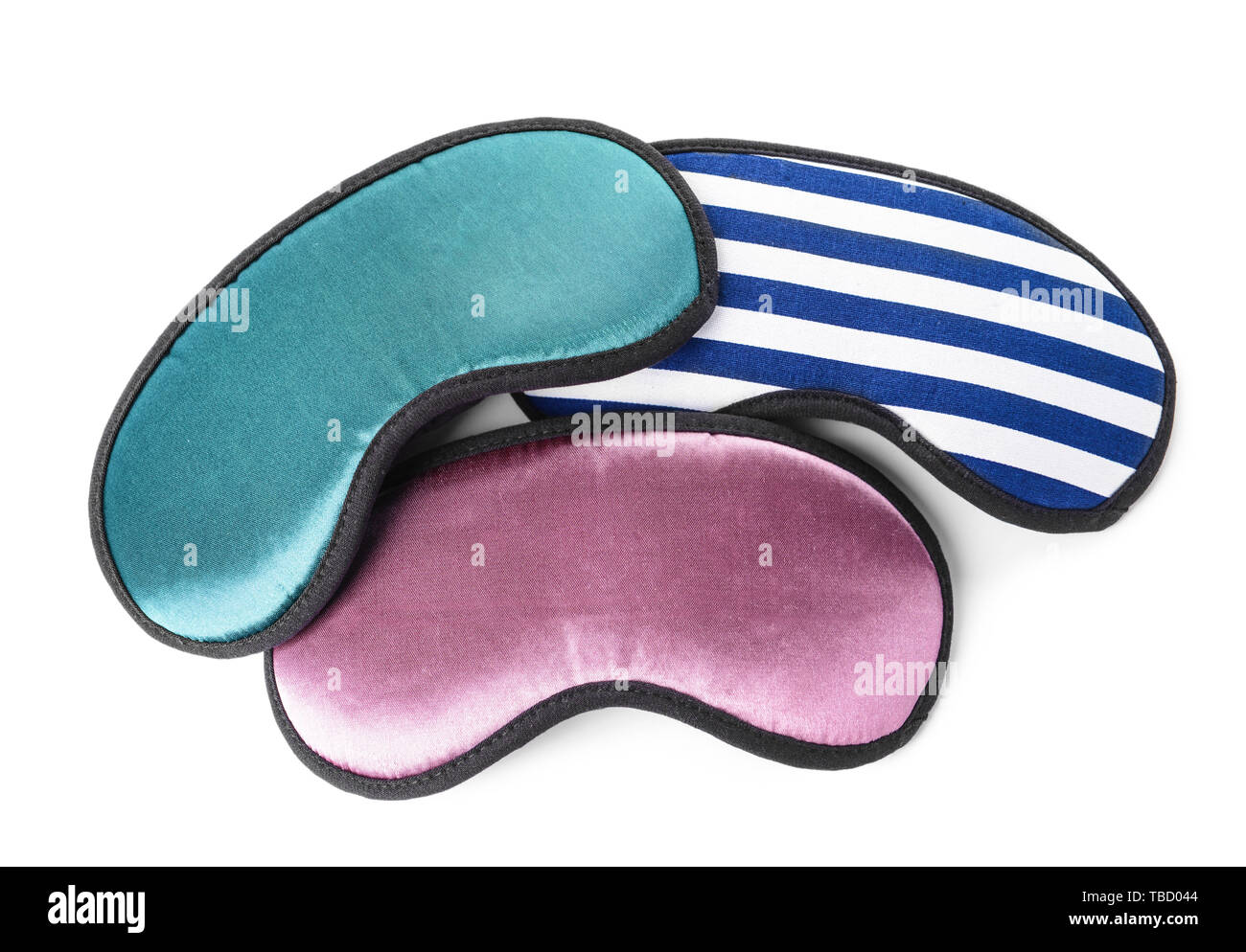Sleep masks on white background Stock Photo - Alamy