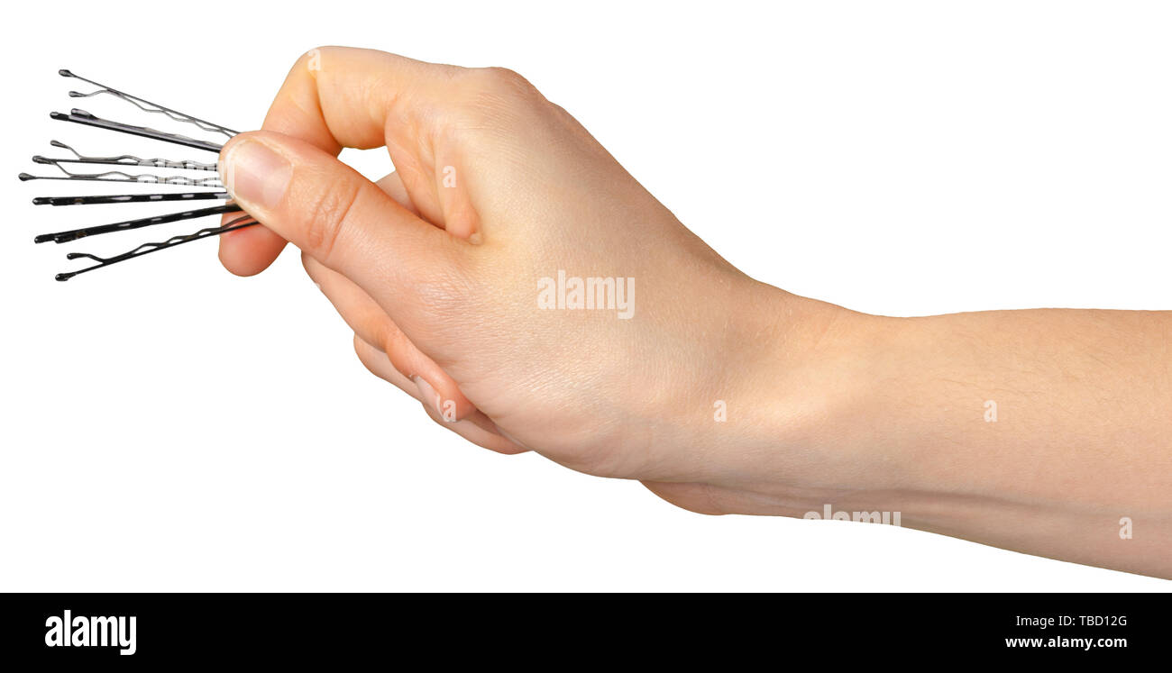 barrette isolated on white Stock Photo - Alamy