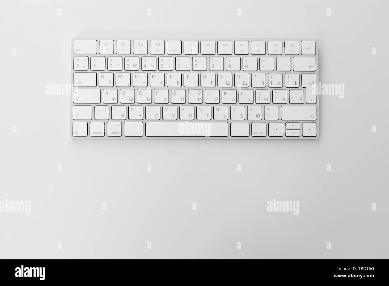 Office table with keyboard Stock Photo - Alamy