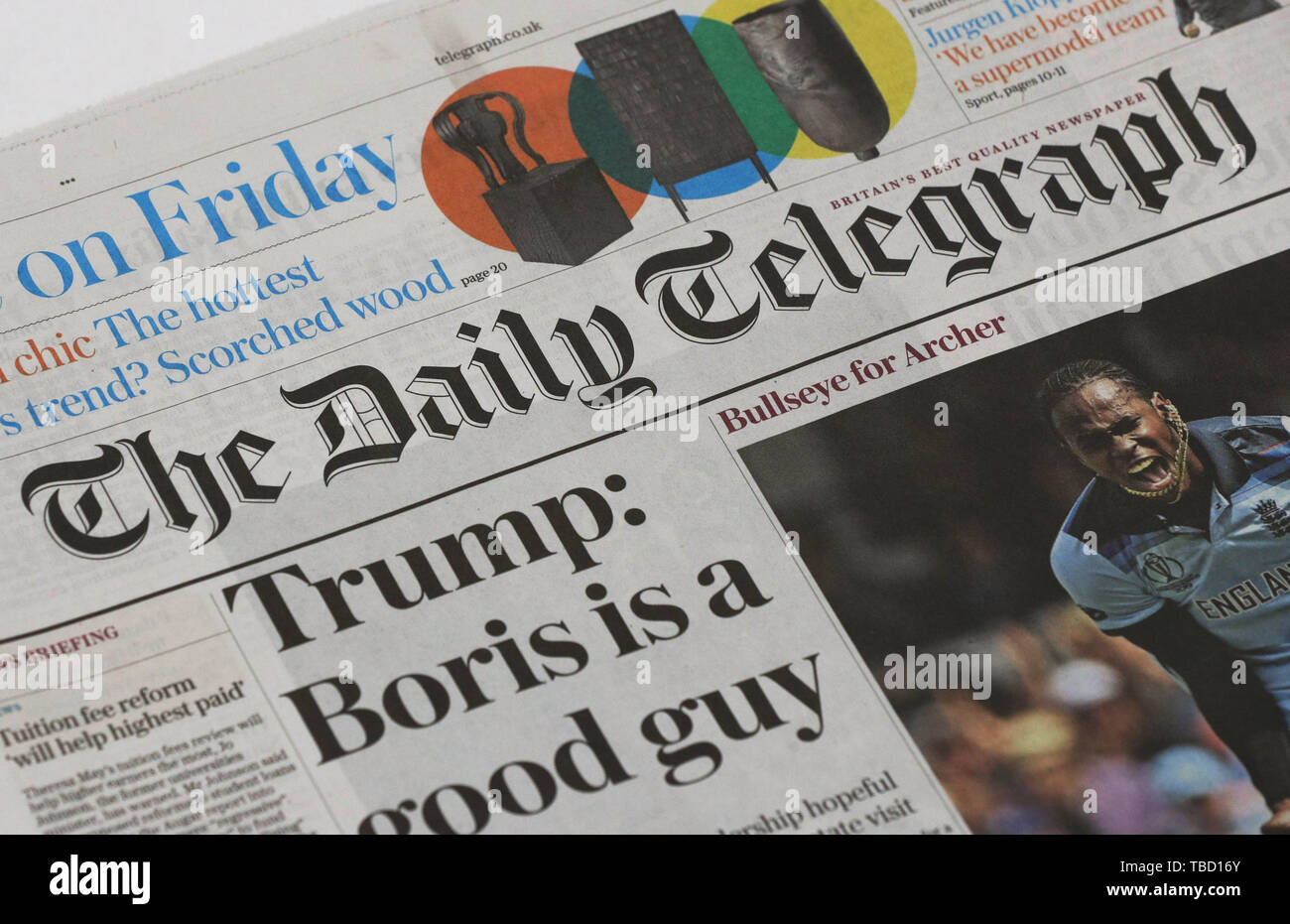 The Daily Telegraph Masthead Stock Photo - Alamy