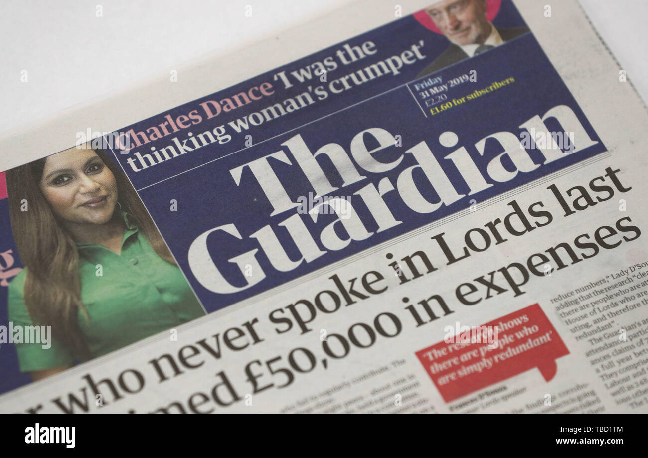 The Guardian Masthead Stock Photo - Alamy