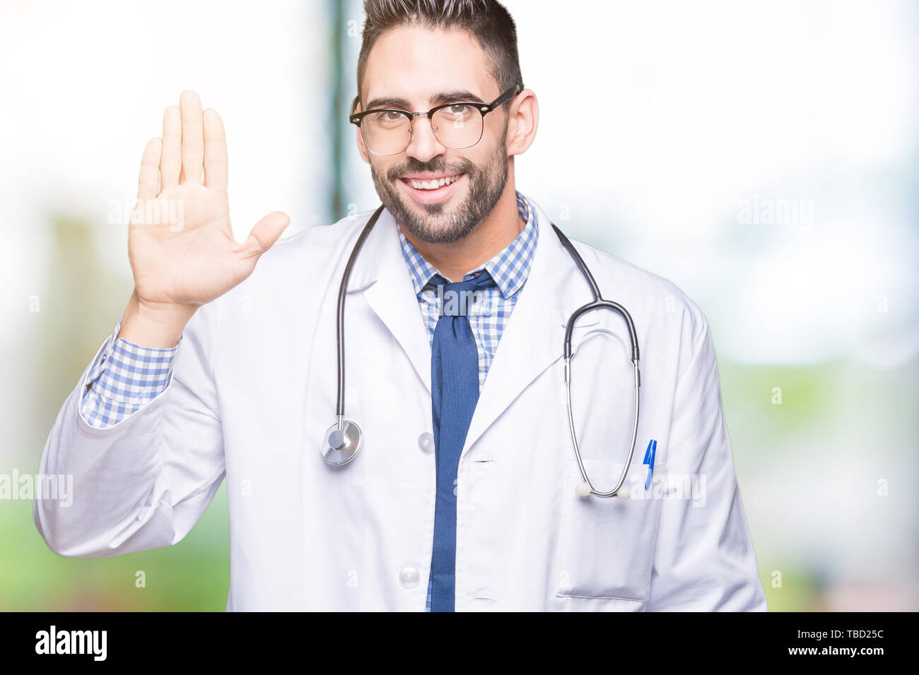 Doctor stethoscope saying hand gesture hi-res stock photography and ...