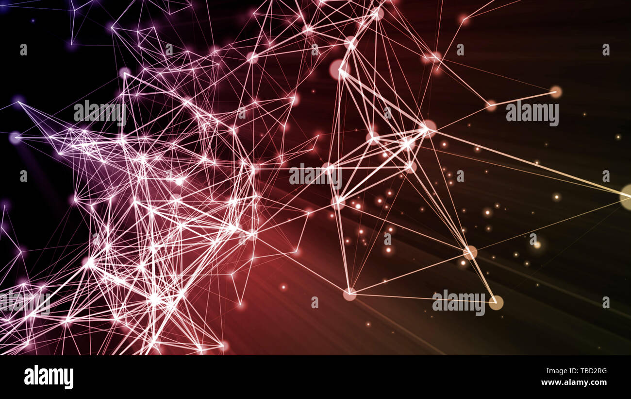 Structure 3d rendering connection and particles Stock Photo - Alamy