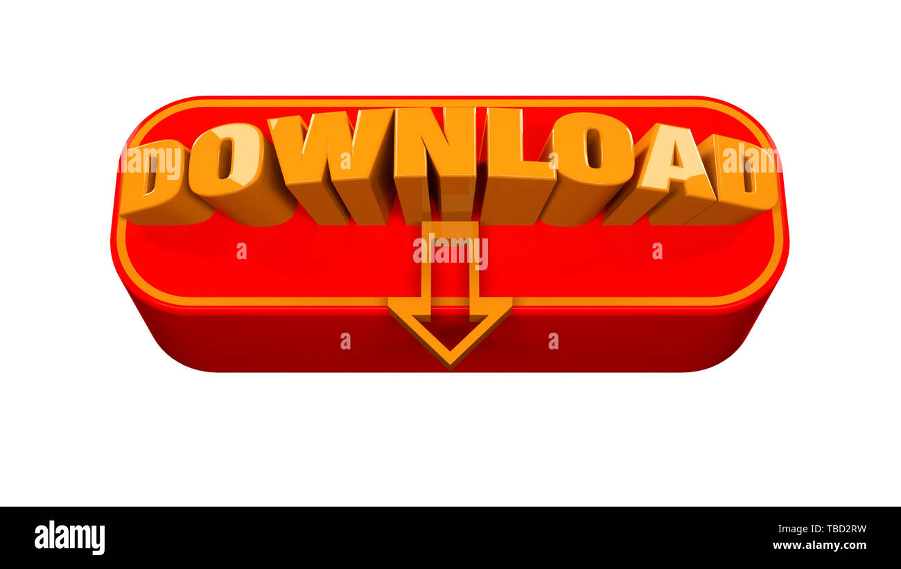 Cloud download icon 3d Cut Out Stock Images & Pictures - Alamy