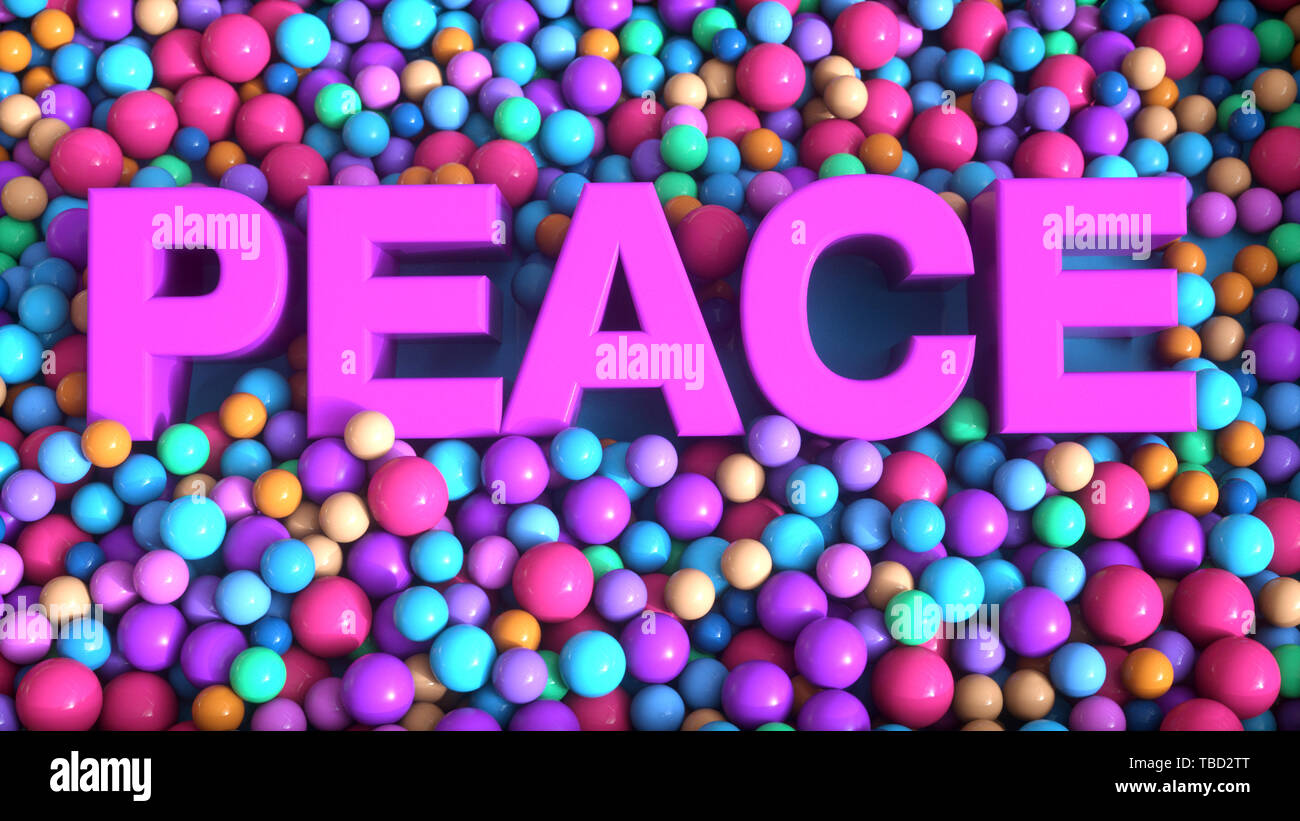 3d render. Peace icon 3d concept Stock Photo - Alamy
