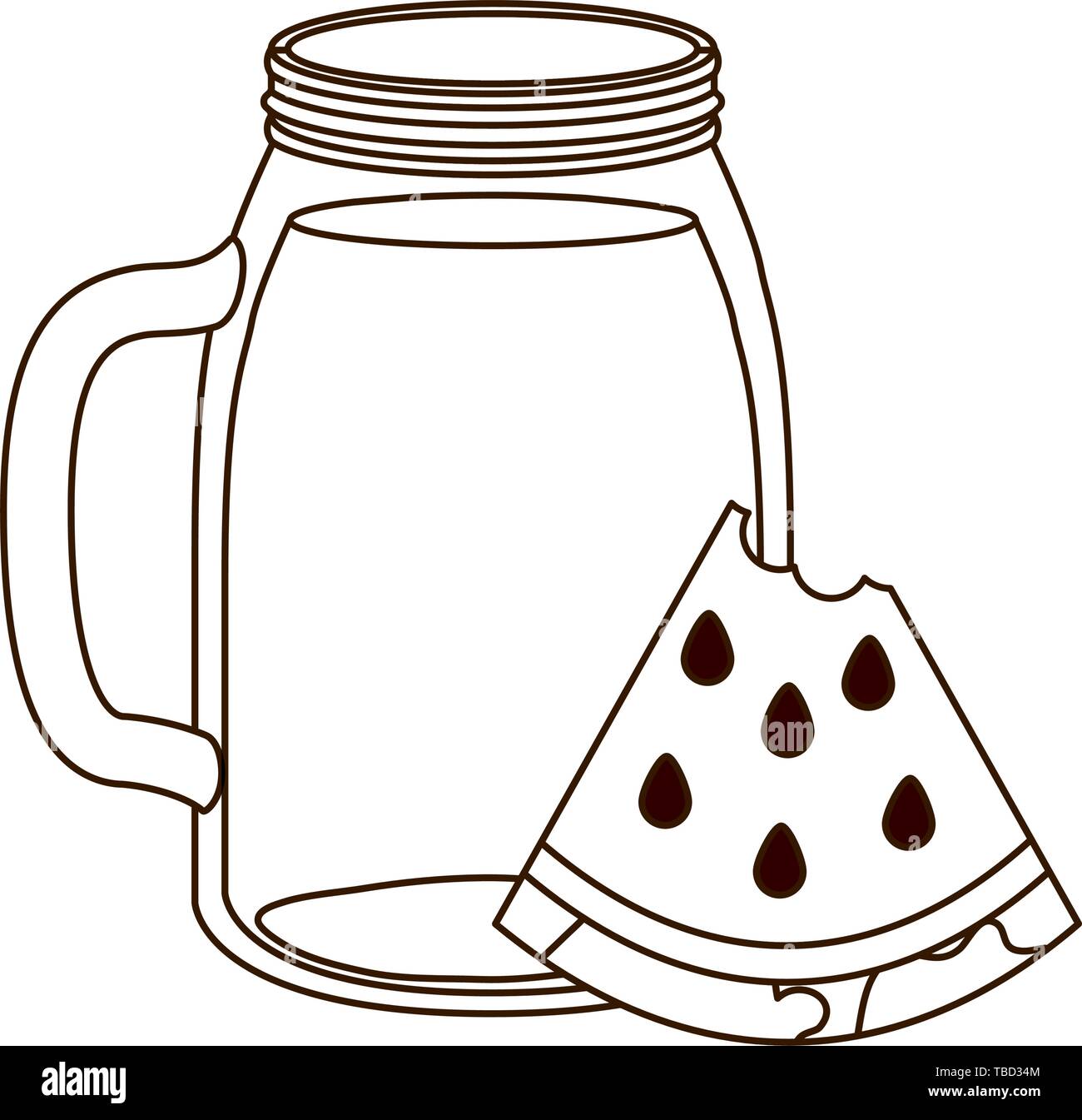 Glass watermelon juice straw Stock Vector Images - Alamy