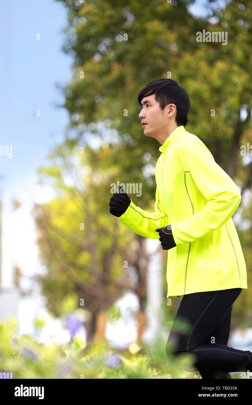 A man is exercising outdoors Stock Photo - Alamy