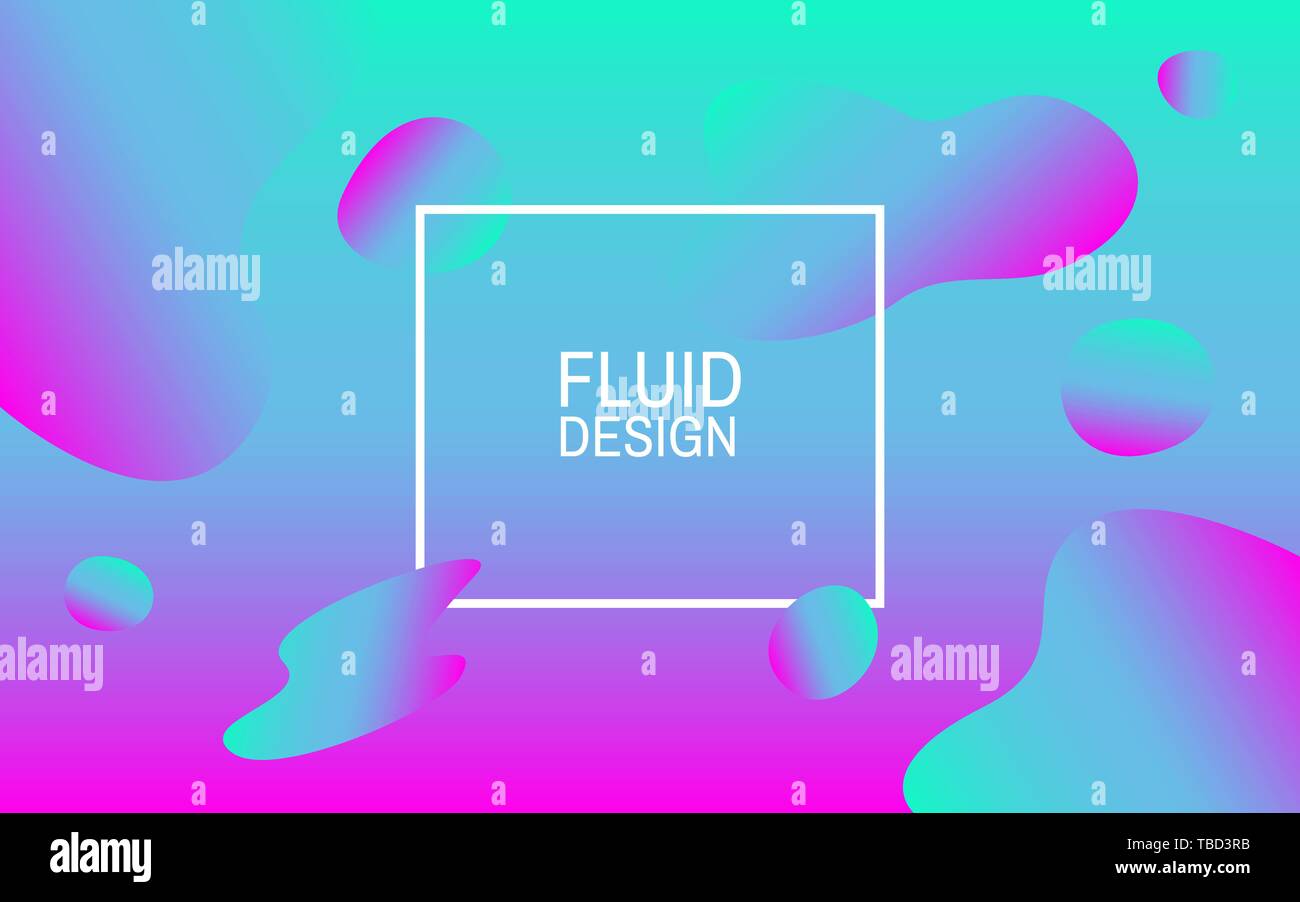 Fluid bubbles. Colorful abstract background. Geometric shapes. Bright ...