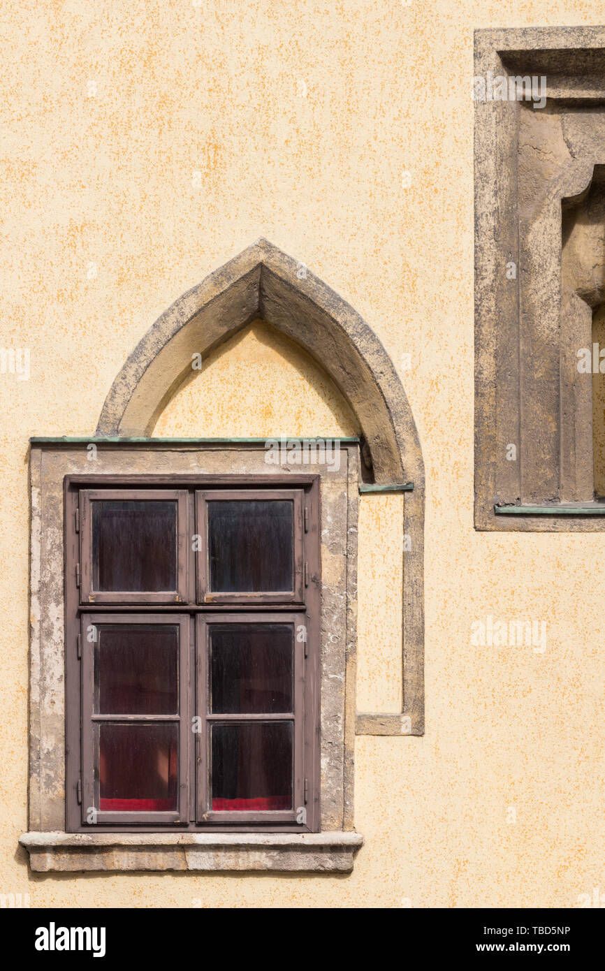 Renovated Medieval house 15th century window with 14th century gothic ...