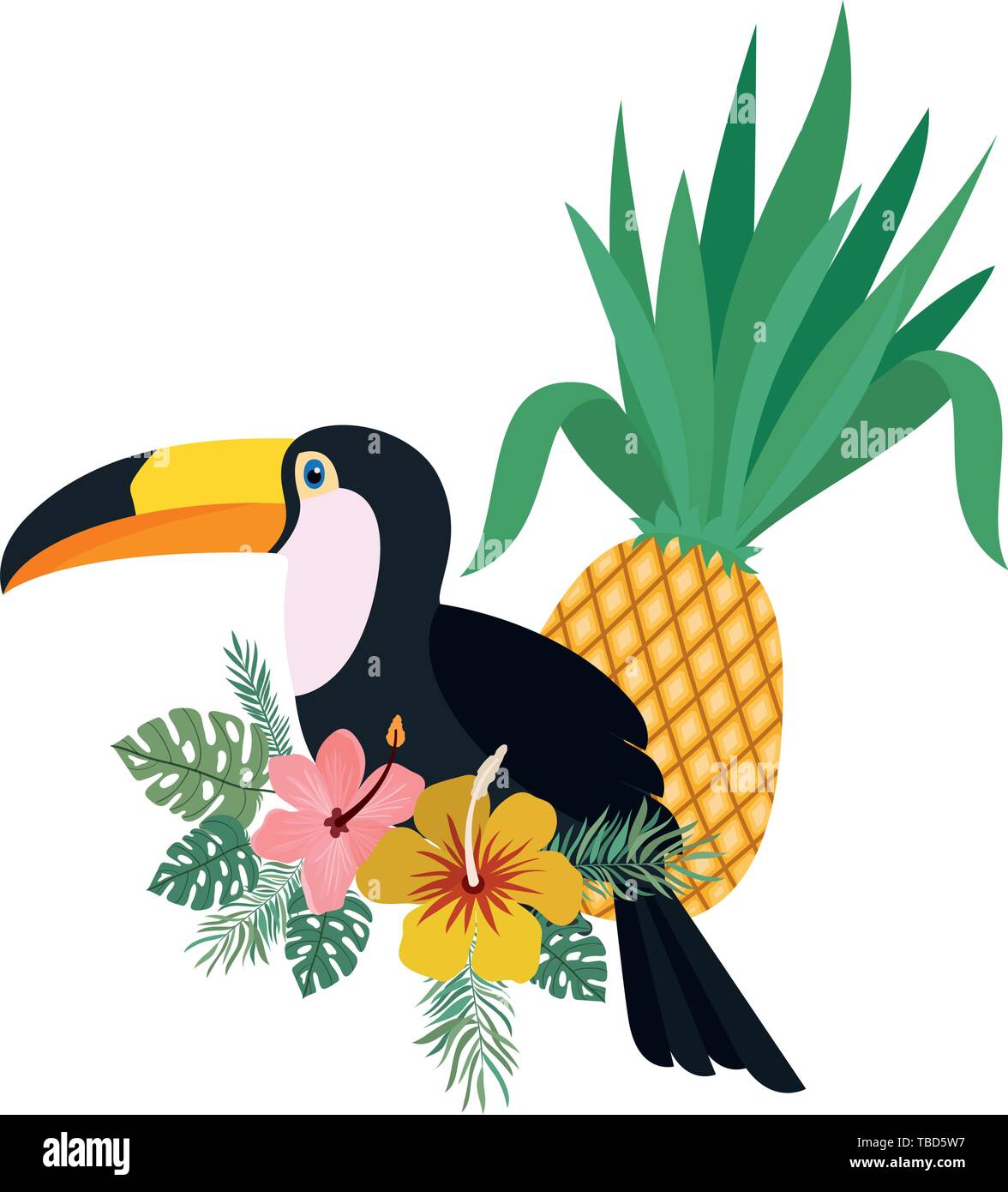 beautiful toucan on white background Stock Vector Image & Art - Alamy