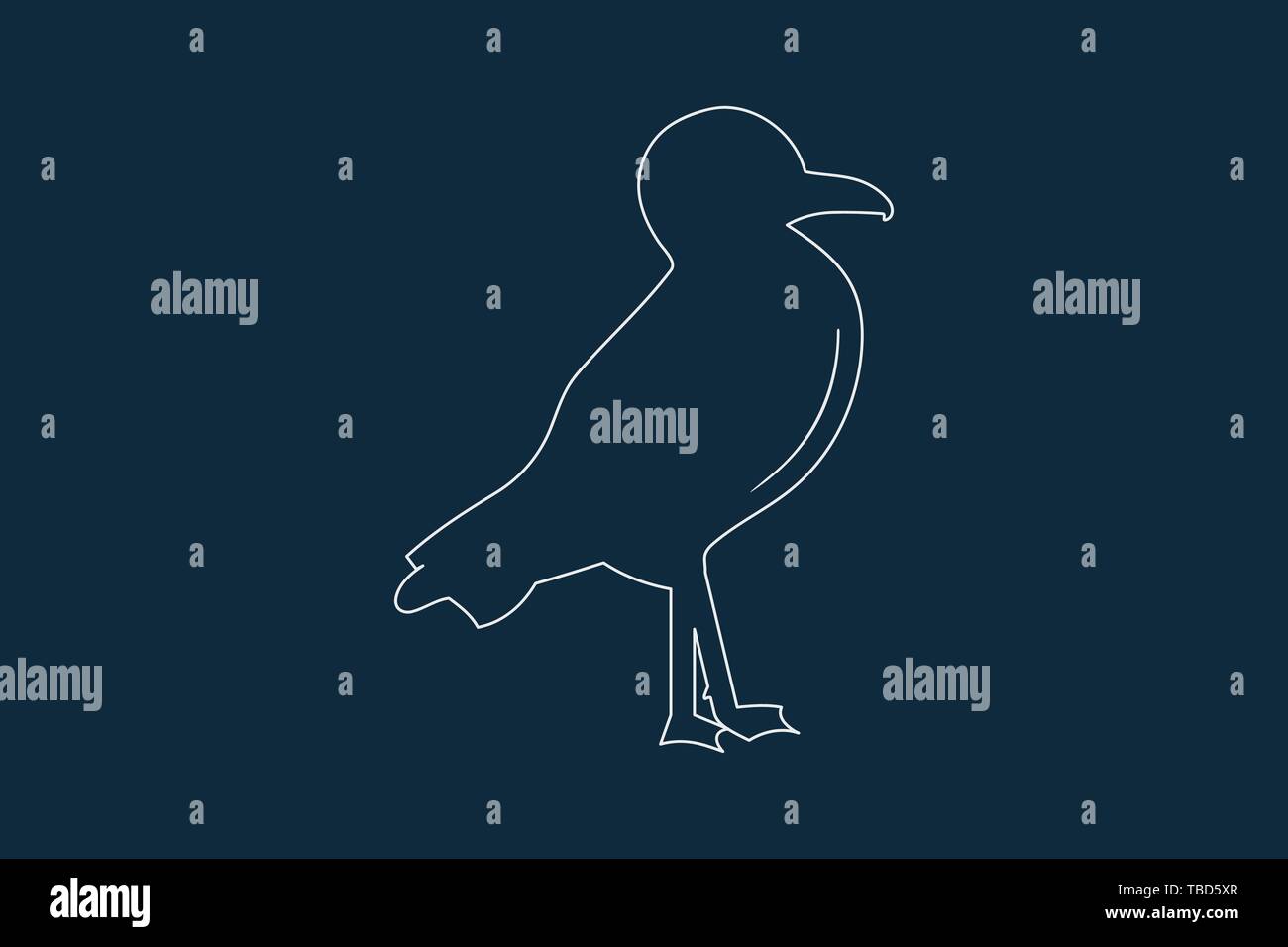 Blue sea background seagulls Stock Vector Images - Alamy