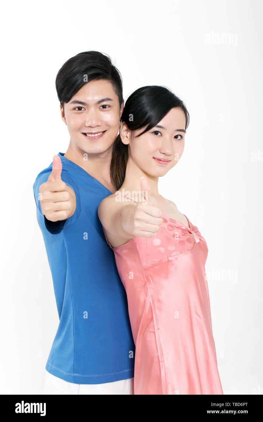 Satisfied young couple making hi-res stock photography and images - Alamy