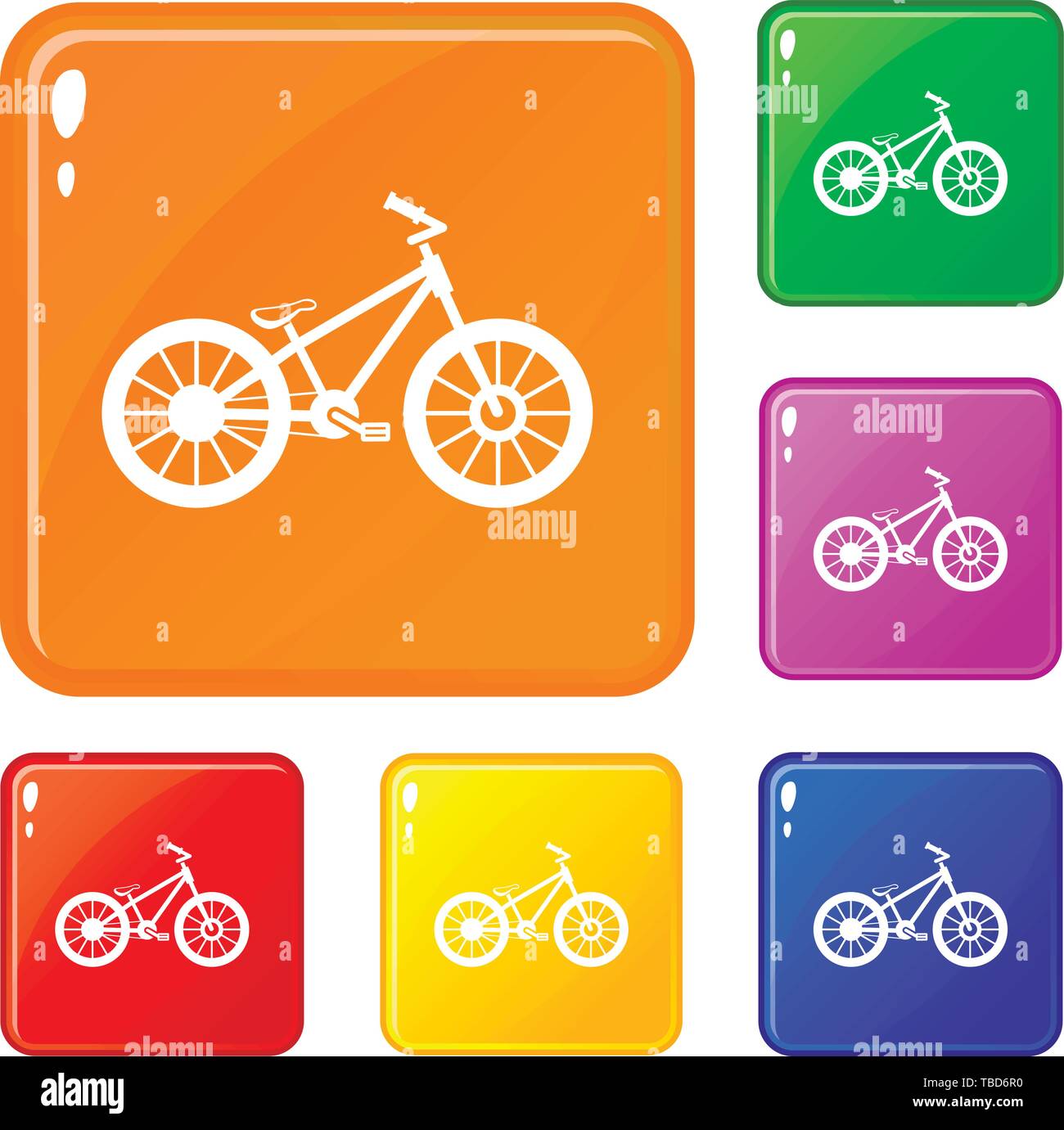 Bike icons set vector color Stock Vector Image & Art - Alamy