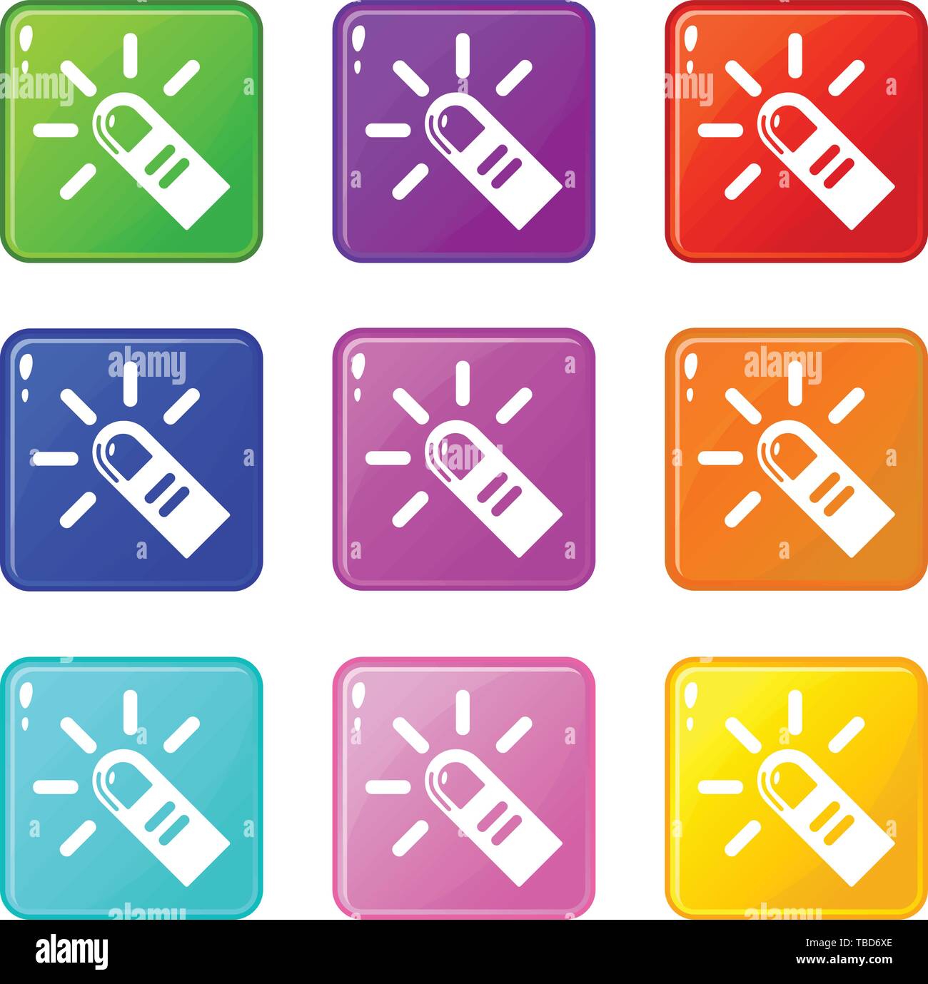 Cursor finger icons set 9 color collection Stock Vector Image & Art - Alamy