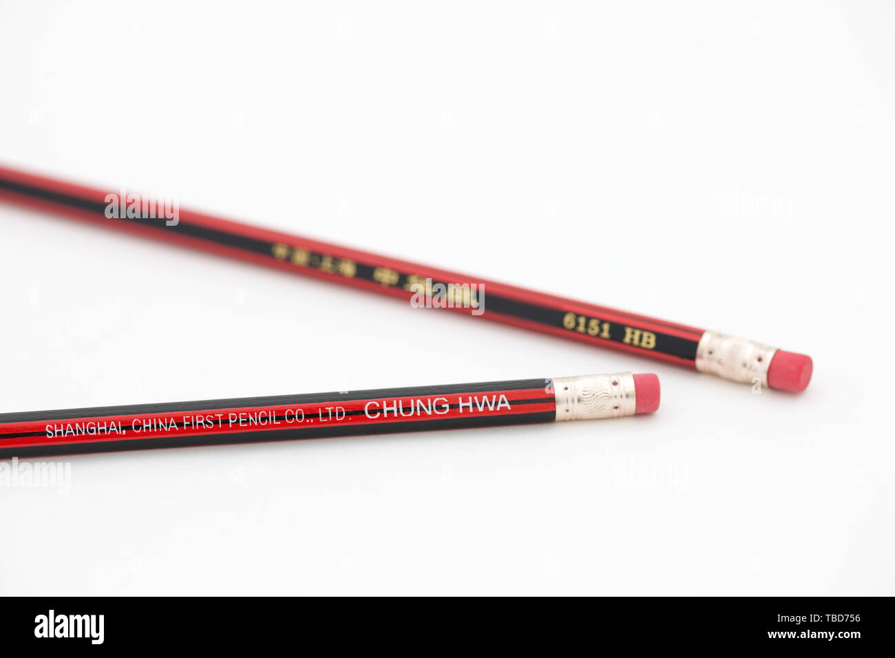 Red pencil numbers Cut Out Stock Images & Pictures - Alamy