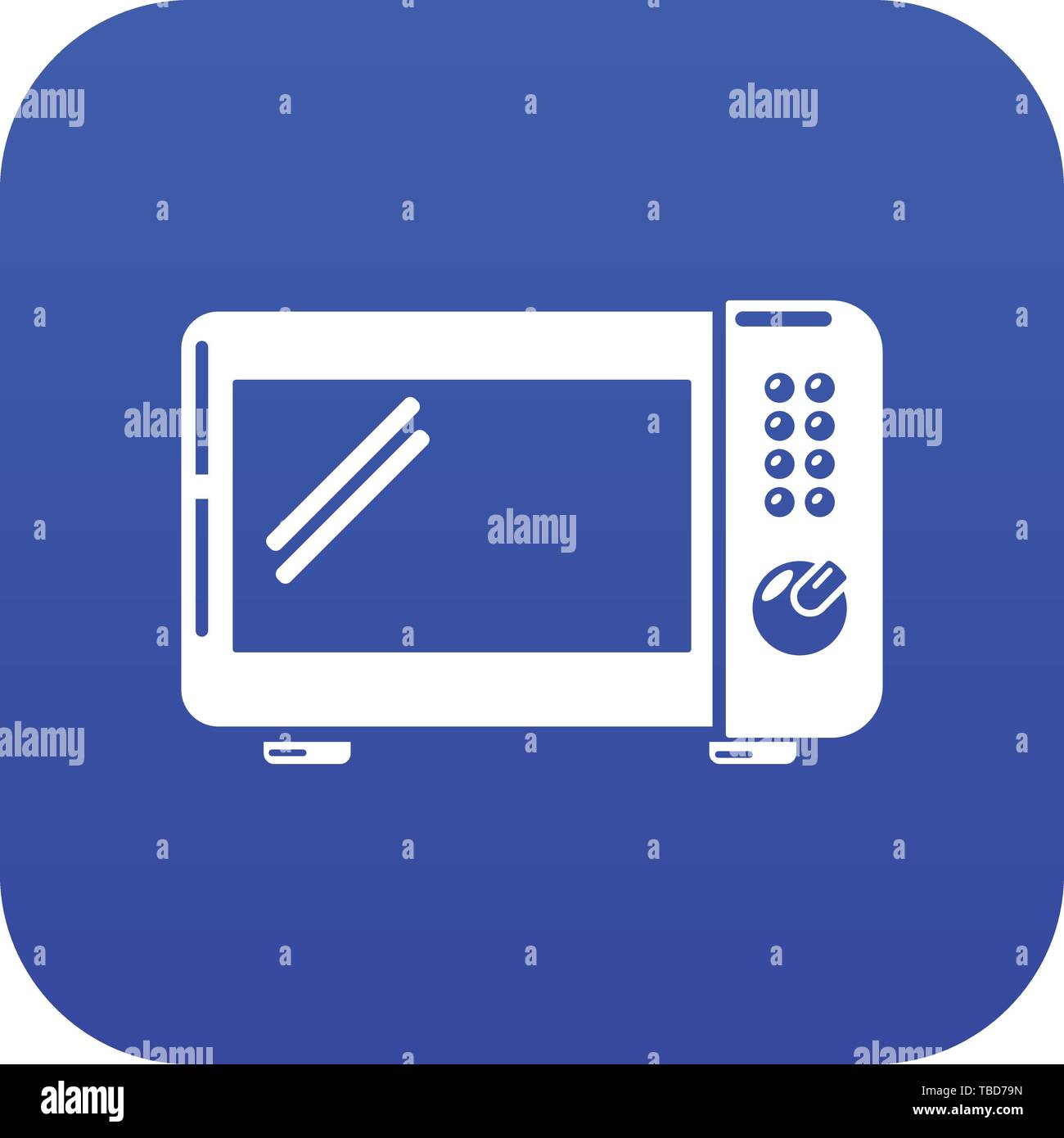 Microwave oven icon blue vector Stock Vector Image & Art - Alamy