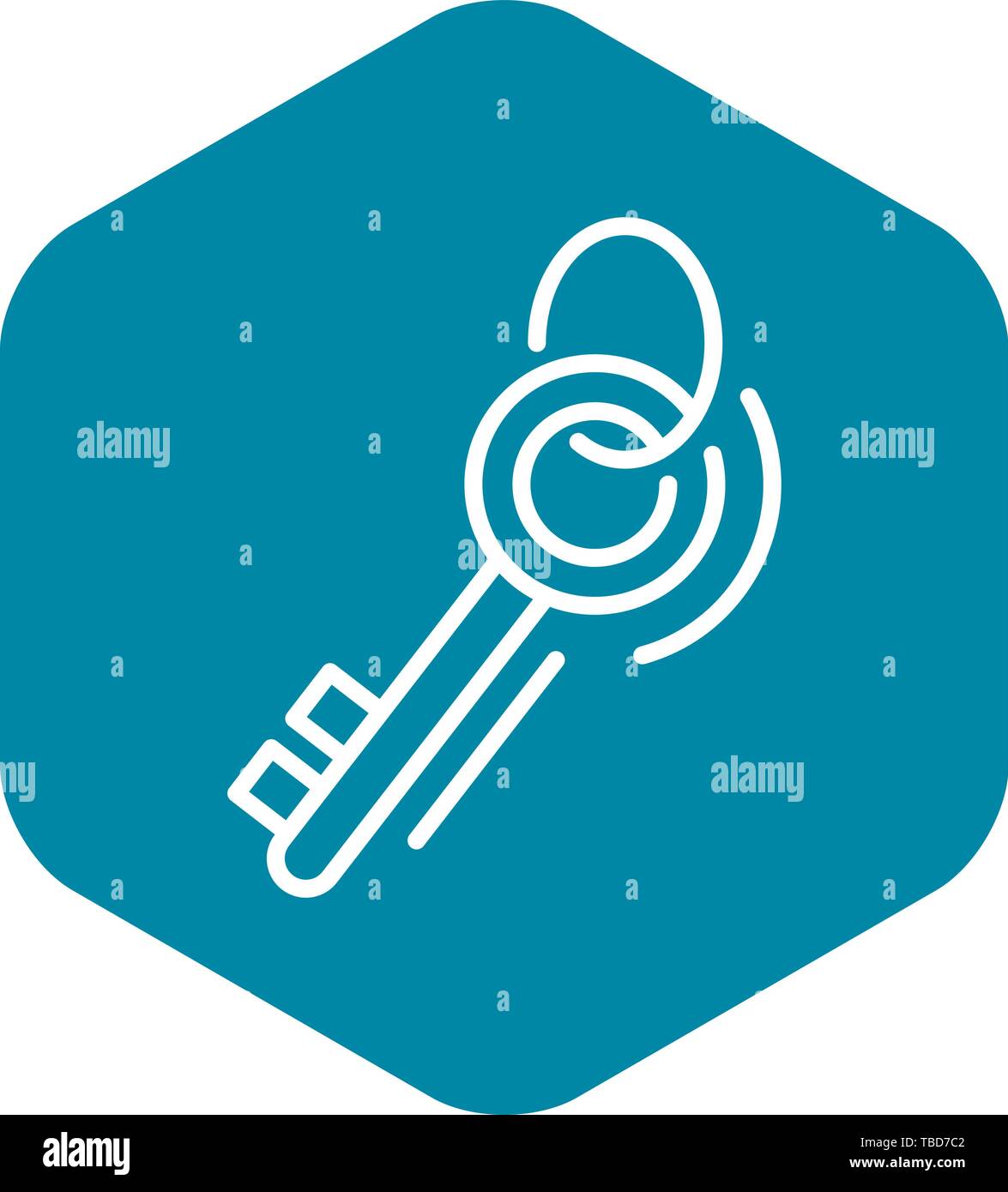 Safe box key icon, outline style Stock Vector Image & Art - Alamy
