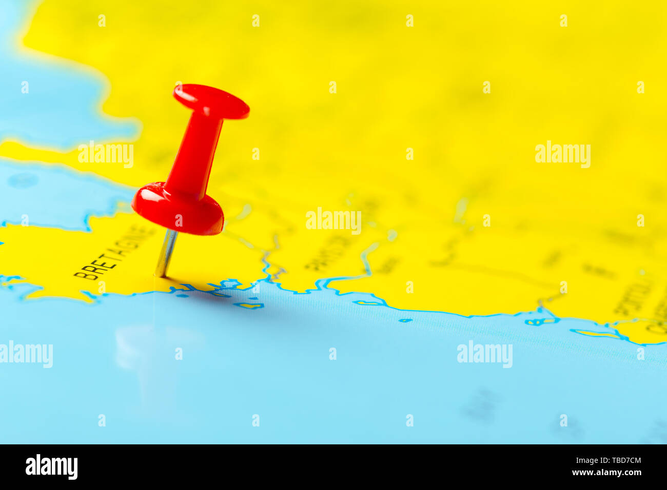 Travel destination points on a map Stock Photo - Alamy