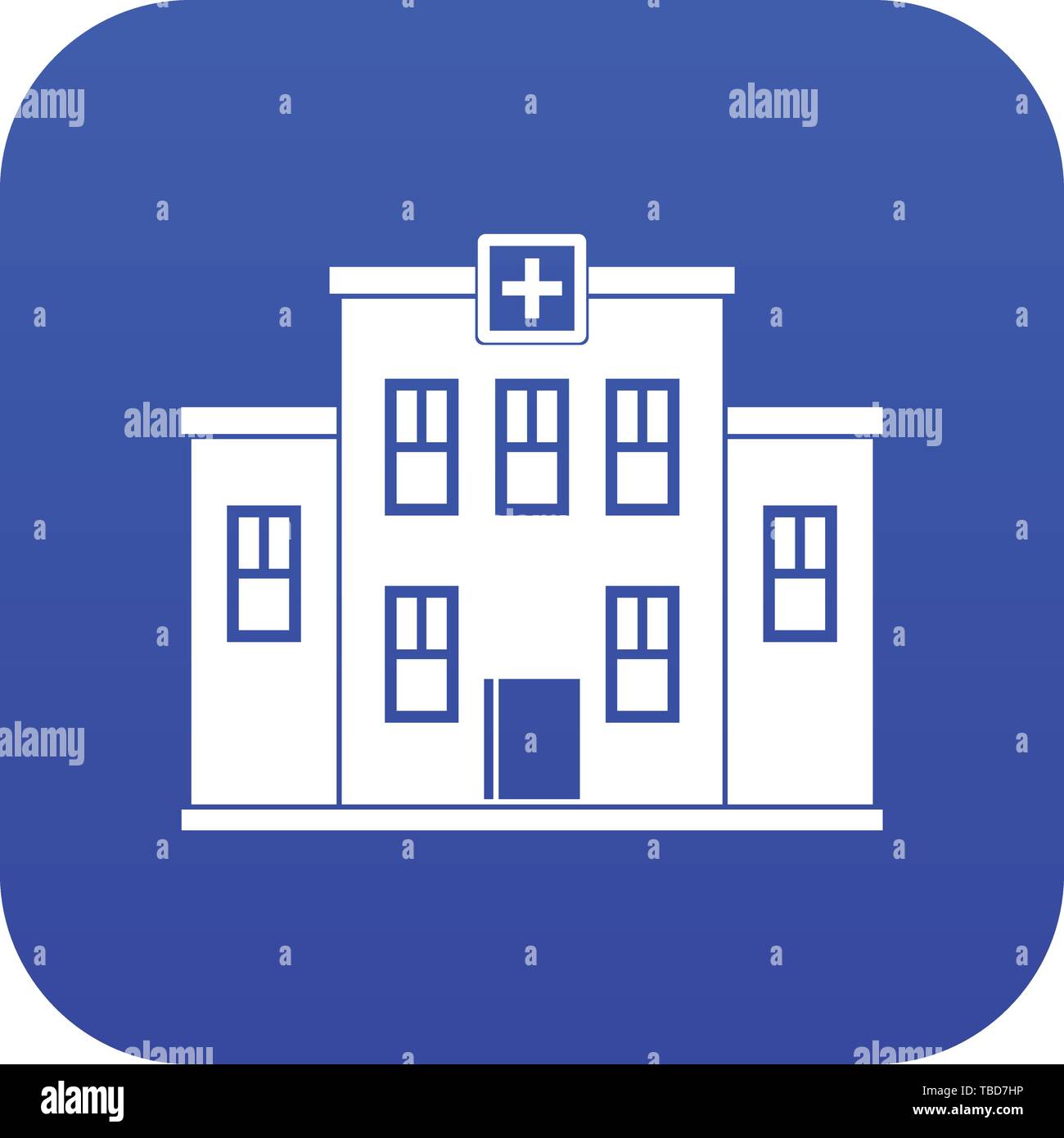 City hospital building icon digital blue Stock Vector Image & Art - Alamy