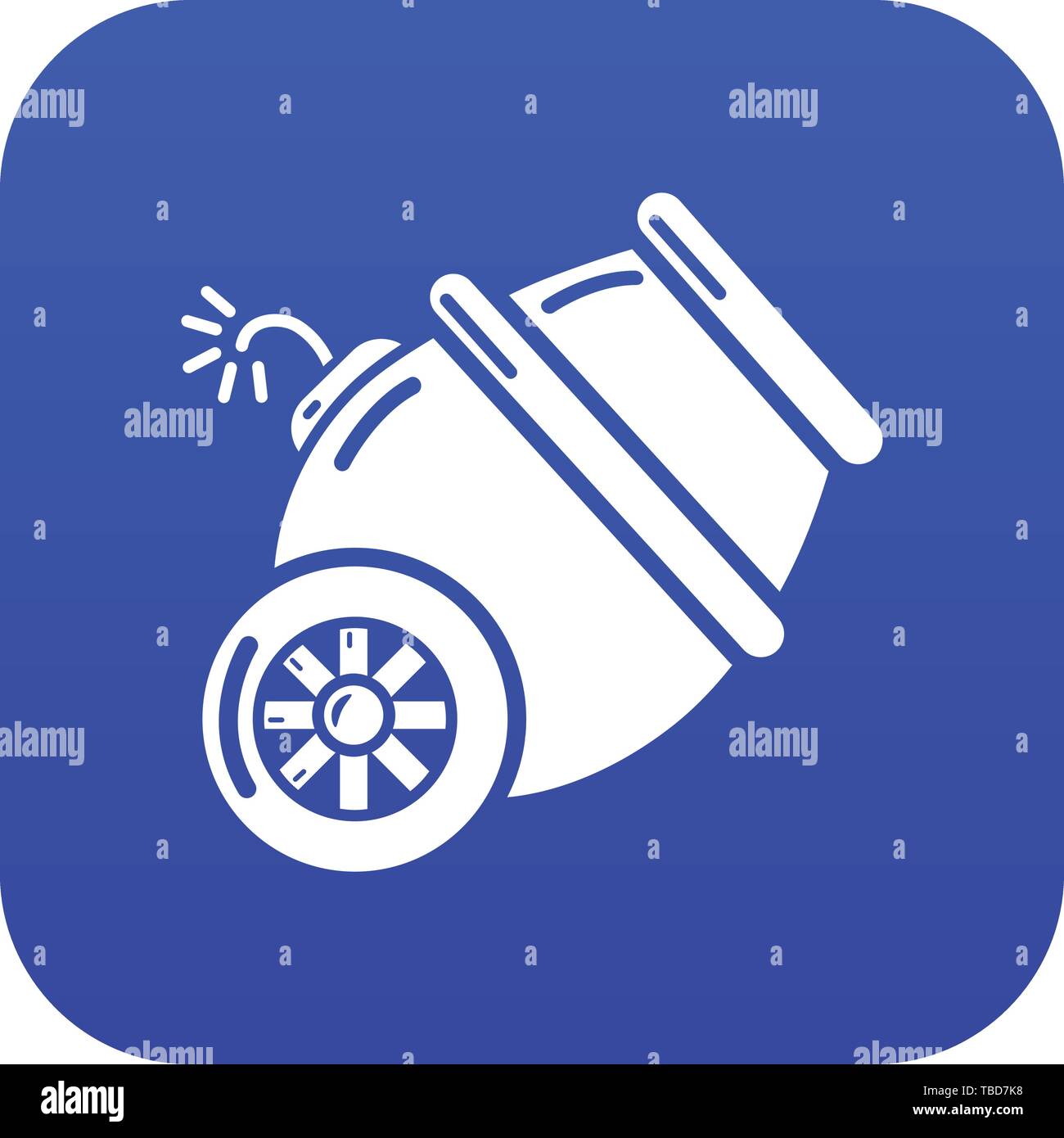 Ship cannon icon blue vector Stock Vector Image & Art - Alamy