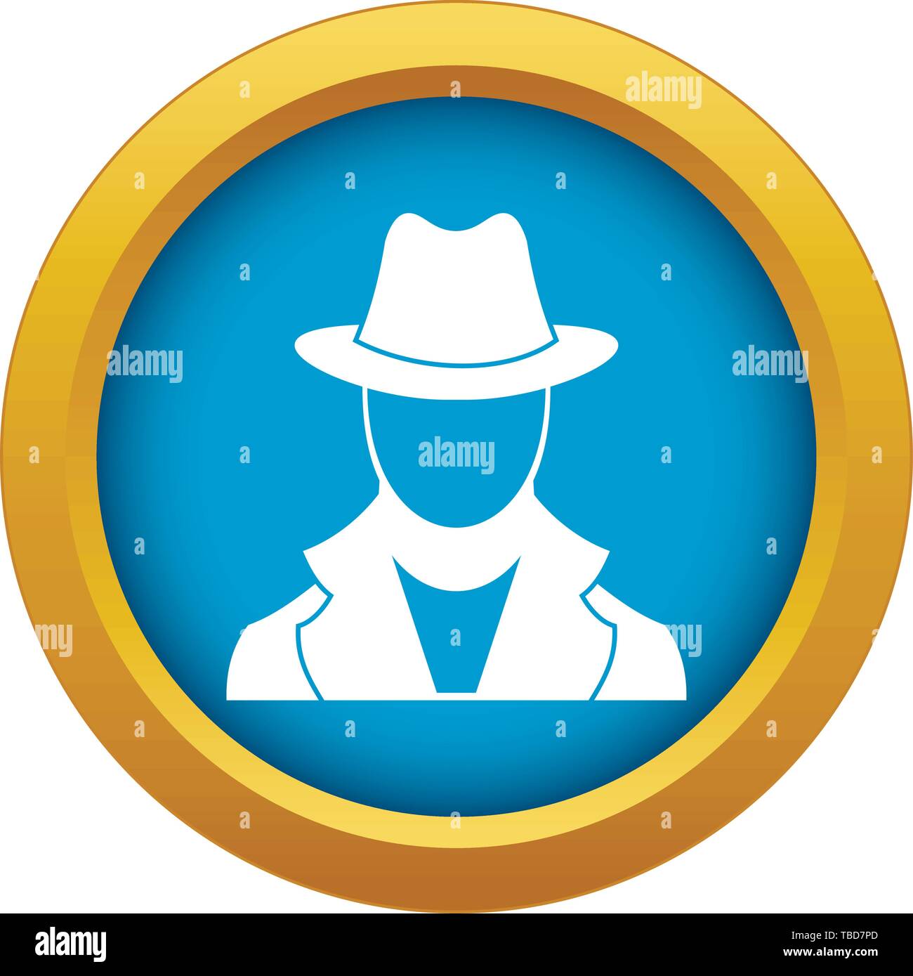 Spy icon blue vector isolated Stock Vector Image & Art - Alamy