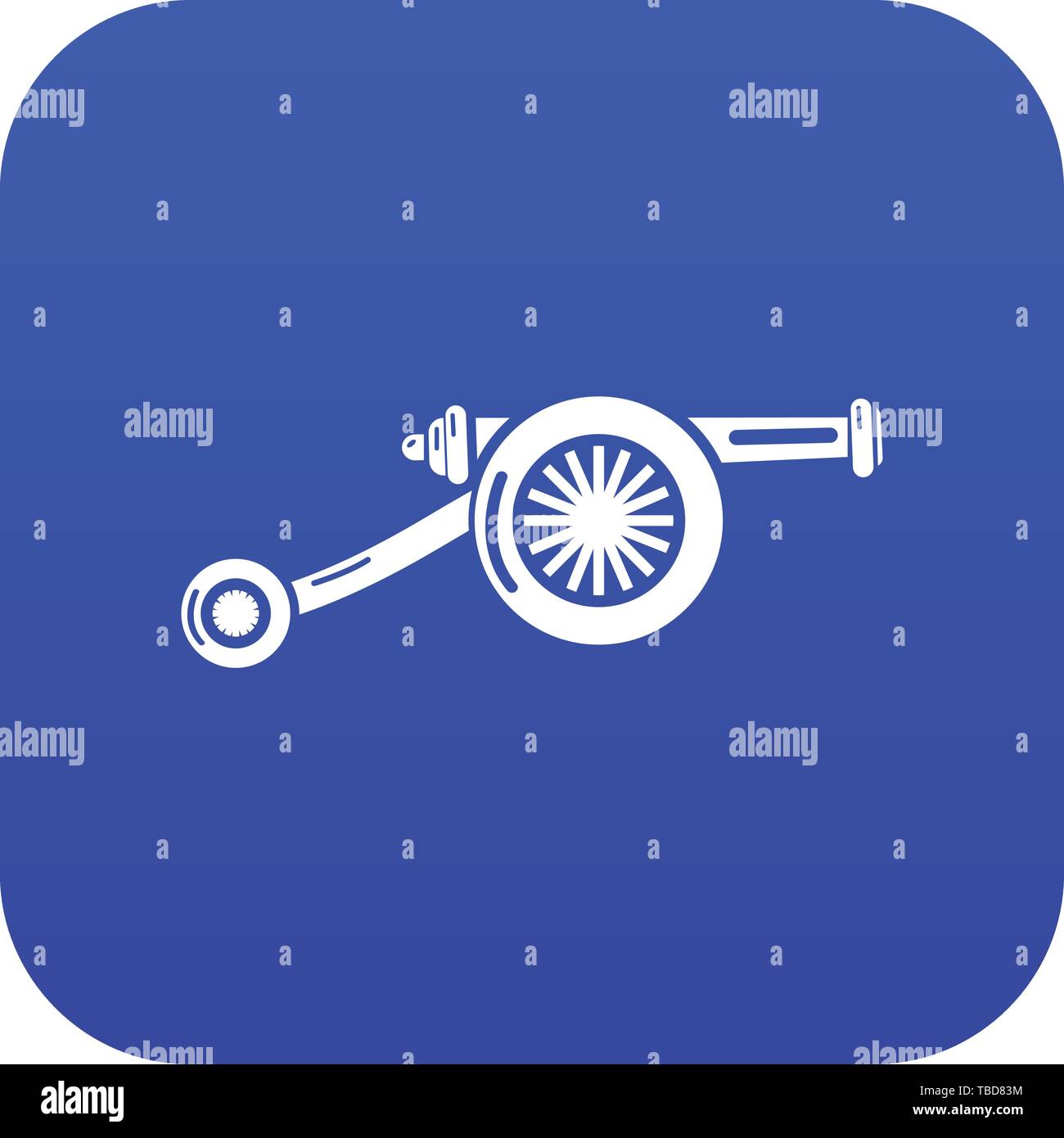 Siege gun icon blue vector Stock Vector Image & Art - Alamy