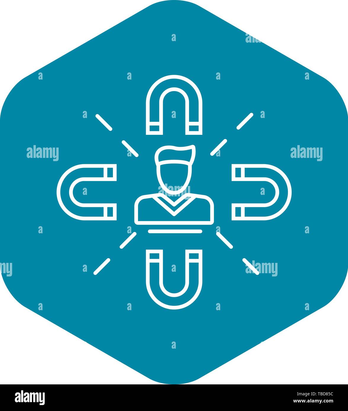 Client magnet retention icon, outline style Stock Vector Image & Art ...