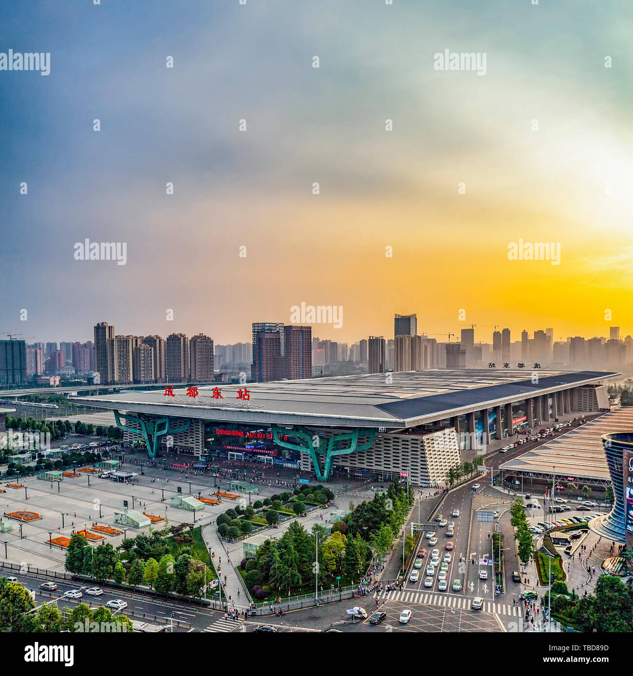 Panoramic view of Chengdu East Passenger Station Stock Photo - Alamy