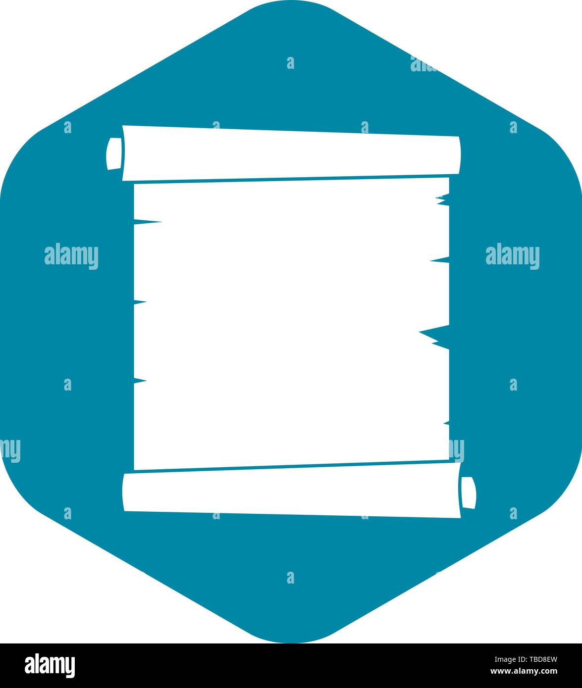 Retro scroll paper icon simple Stock Vector Image & Art - Alamy