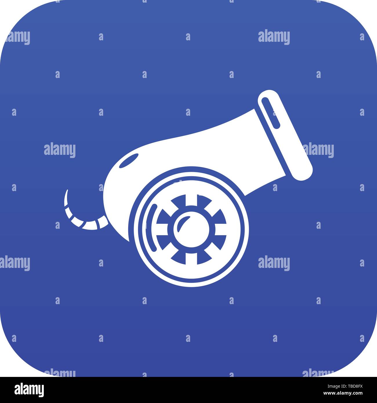 Anti-aircraft gun icon blue vector Stock Vector Image & Art - Alamy