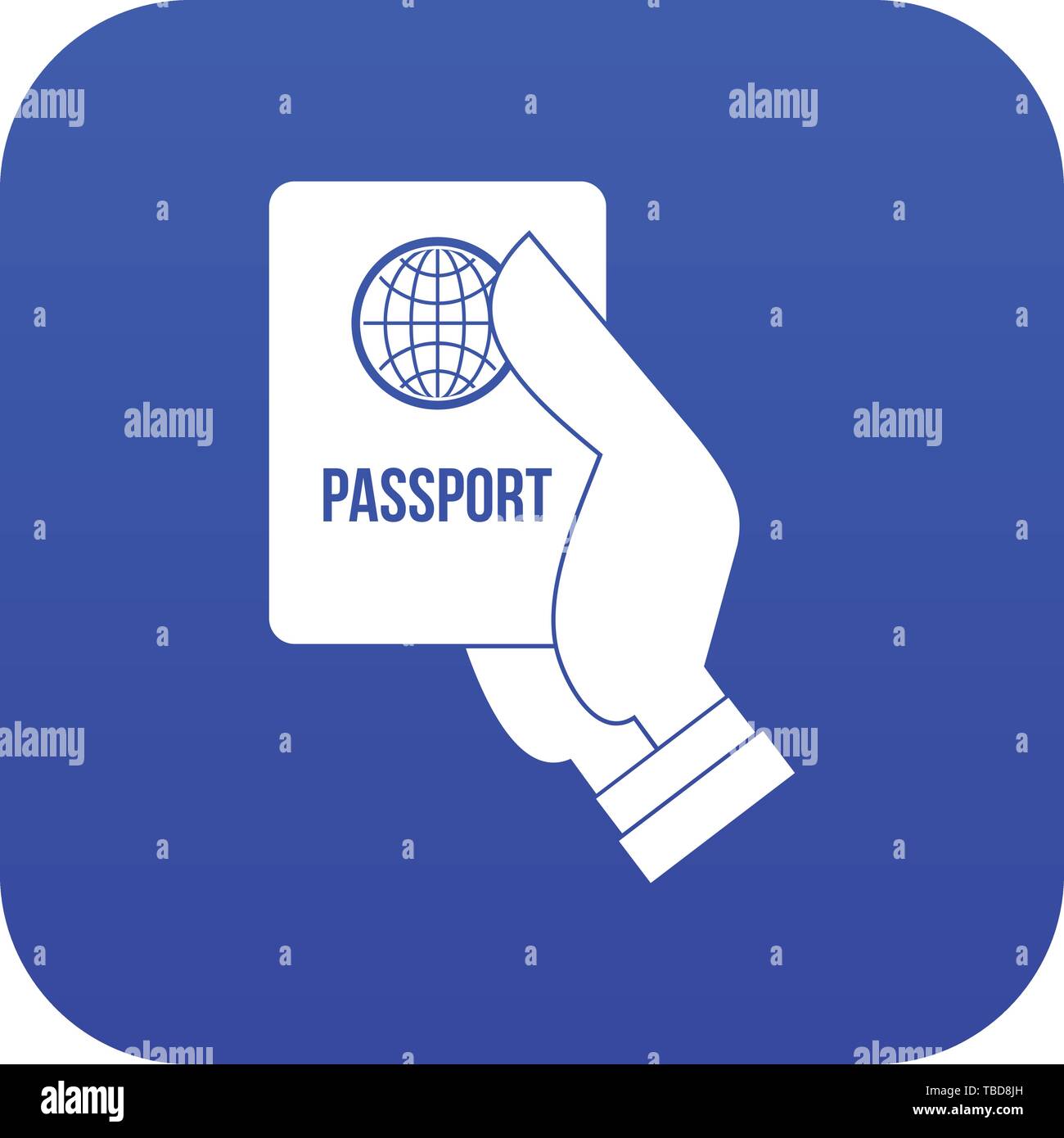 Passport icon digital blue Stock Vector Image & Art - Alamy