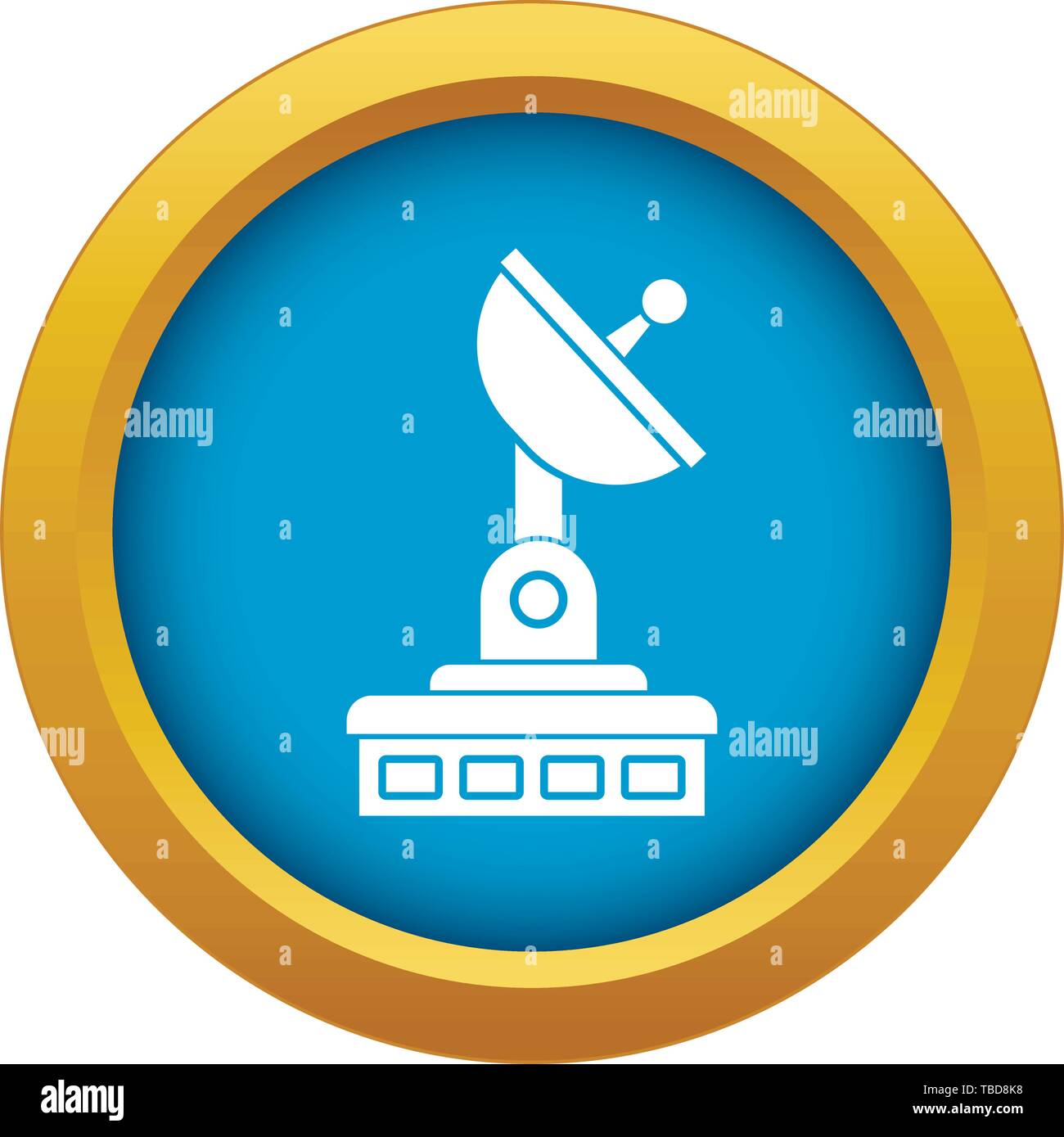 Blue telecommunication tv dish Stock Vector Images - Alamy